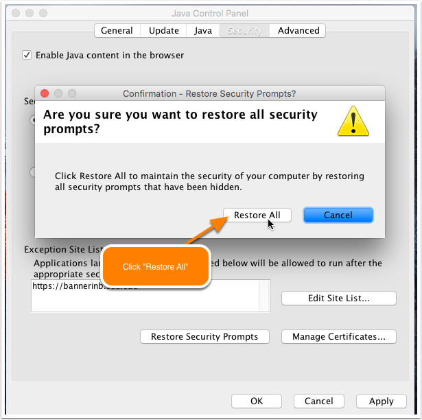 Java Cache and Security Settings for INB SUU Help Center